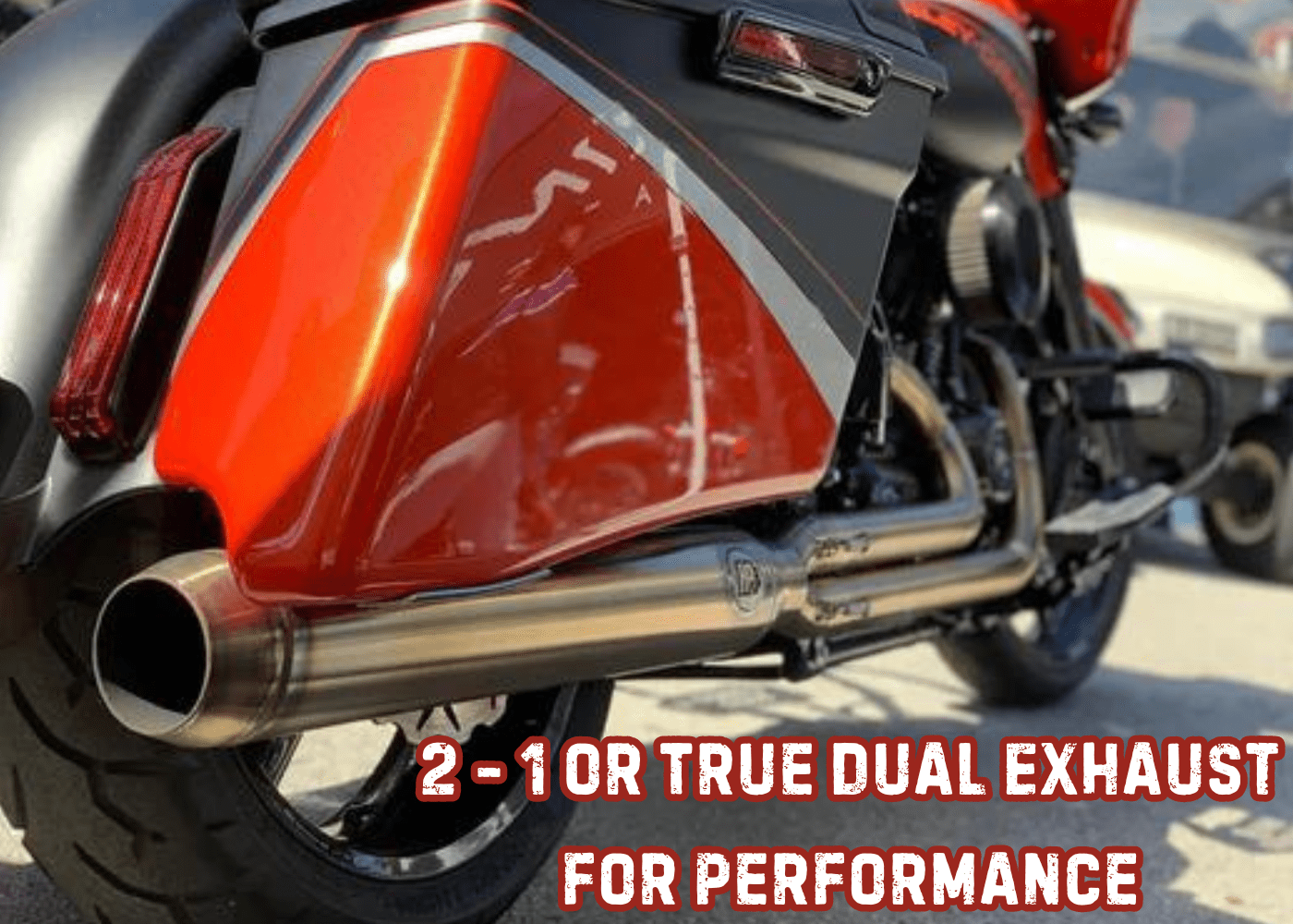 2 into 1 V.S. True Dual Exhaust for Harley Davidson Motorcycles
